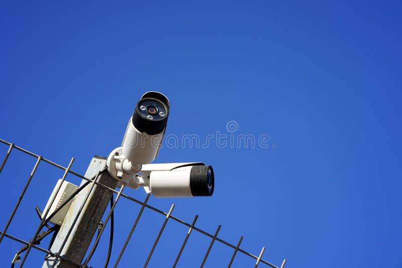 Surveillance Camera.Monitoring Camera. Stock Photo - Image of outdoors ...