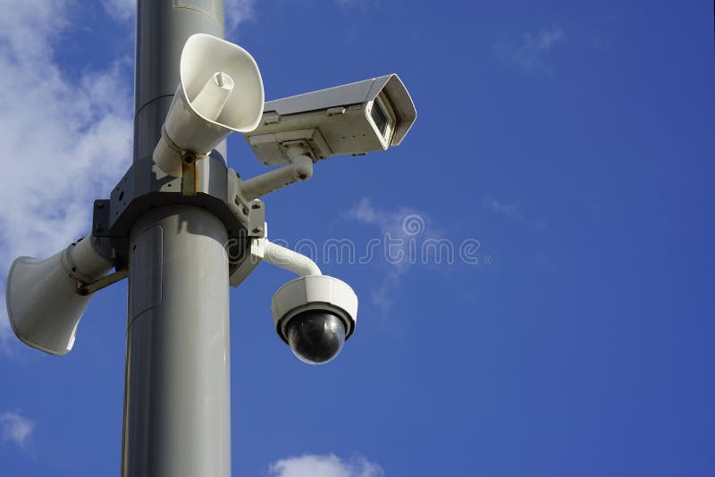 Surveillance Camera.Monitoring Camera Stock Image - Image of camera ...