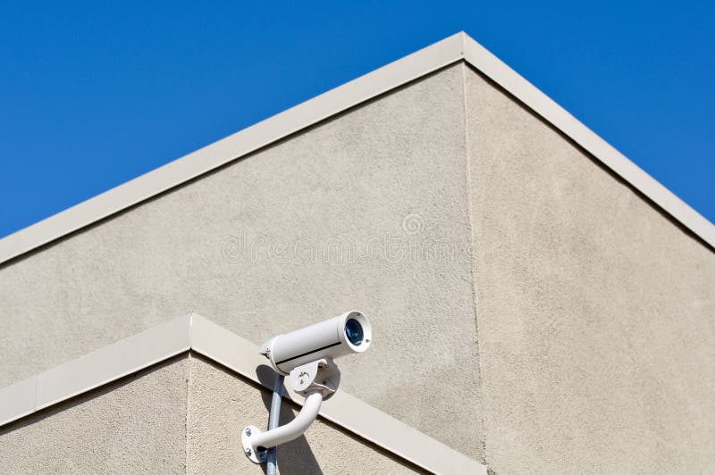 Security Camera on Building Stock Photo - Image of intelligence ...