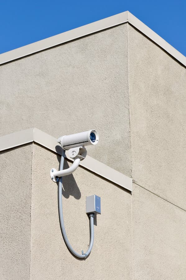 Security Camera on Building Stock Photo - Image of industry, camera ...
