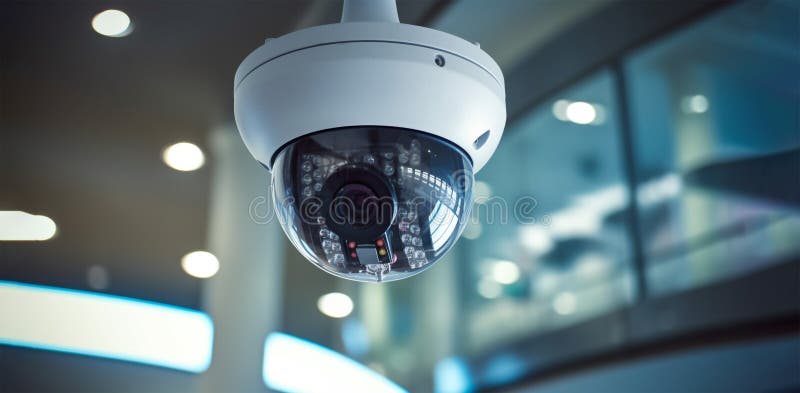 Security Camera Building Indoors Stock Illustration - Illustration of ...