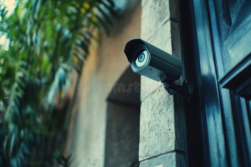 Security Camera Building Side View Stock Image - Image of camera ...