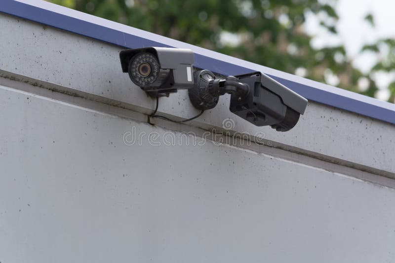 Security Camera on Building Stock Image - Image of copy, concept: 132233701