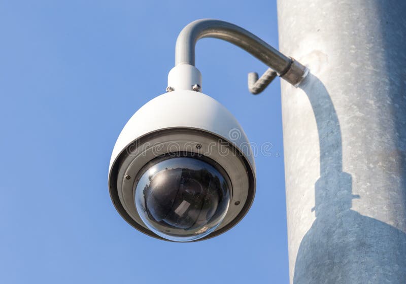 CCTV with blue sky stock image. Image of outdoors, security - 32311951
