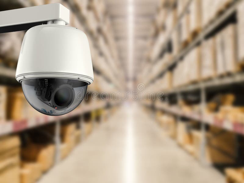 Security Camera or Cctv Camera in Store Stock Image - Image of guard ...