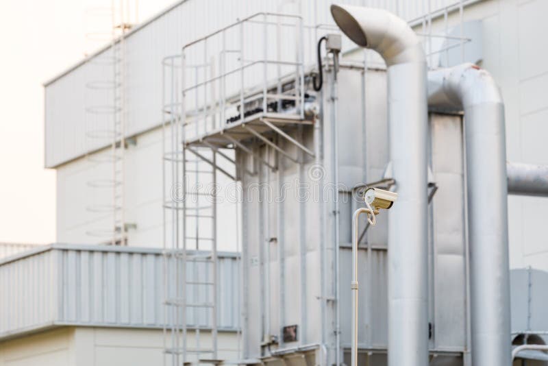 Security Camera CCTV for Factory Stock Photo - Image of camera, video ...
