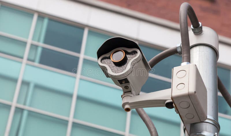 Security Camera, CCTV in Front of Building Stock Photo - Image of house ...