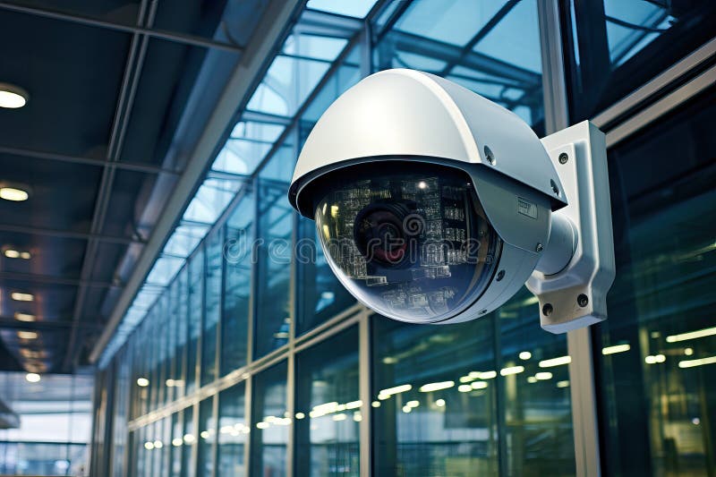 Security Camera, CCTV on Location, Airport Stock Illustration ...
