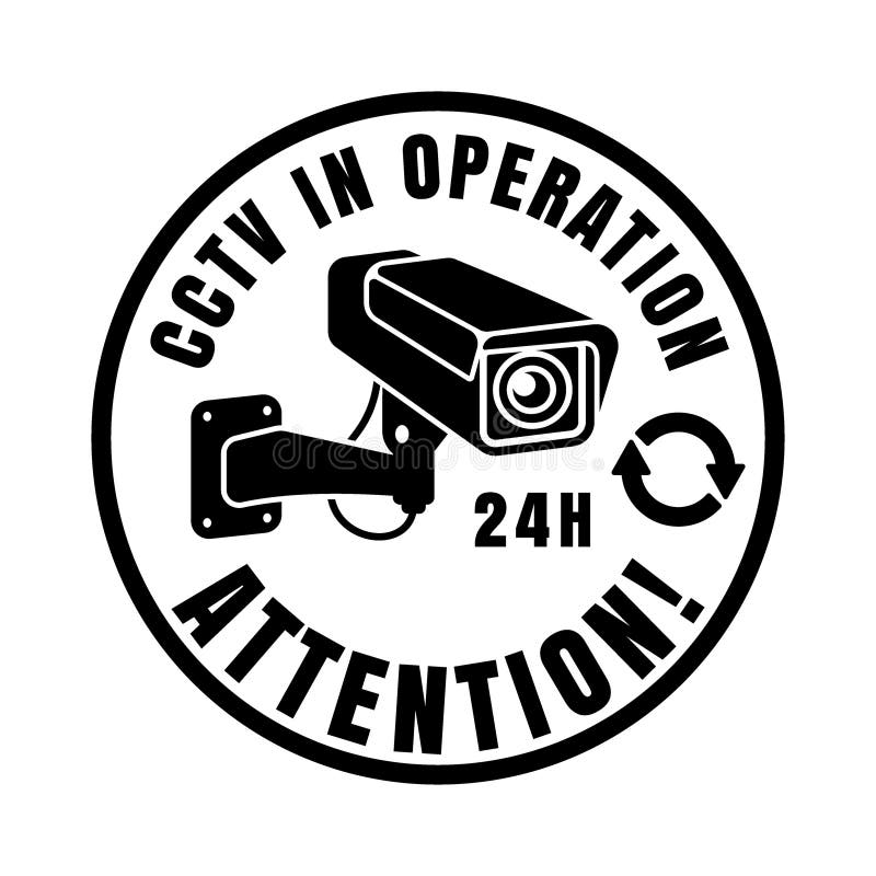Security Camera Sign Stock Illustrations – 37,753 Security Camera Sign ...