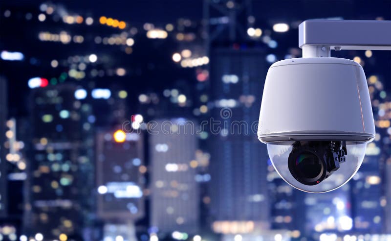 Security Camera or Cctv Camera for Public Safety Stock Illustration ...