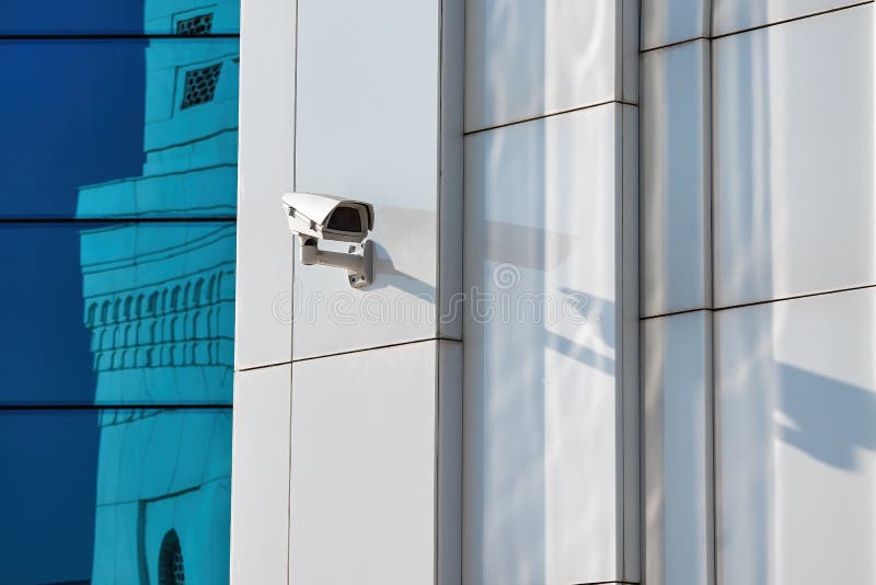 Security Camera or CCTV on a Wall. Stock Photo - Image of vision, guard ...