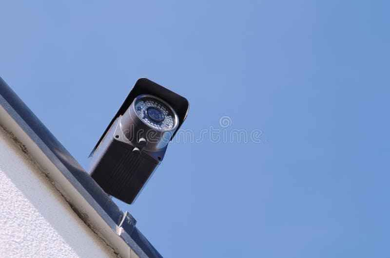 Security Camera Closeup stock photo. Image of monitoring - 84193478