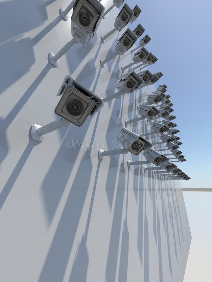 Security camera 3d render stock illustration. Illustration of ...