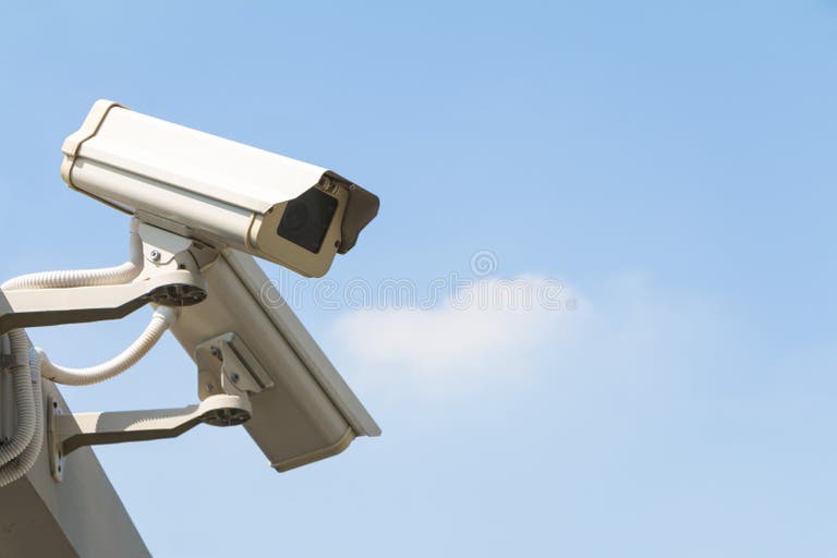 Security Camera Detects the Movement on Sky Background Watch Rig Stock ...