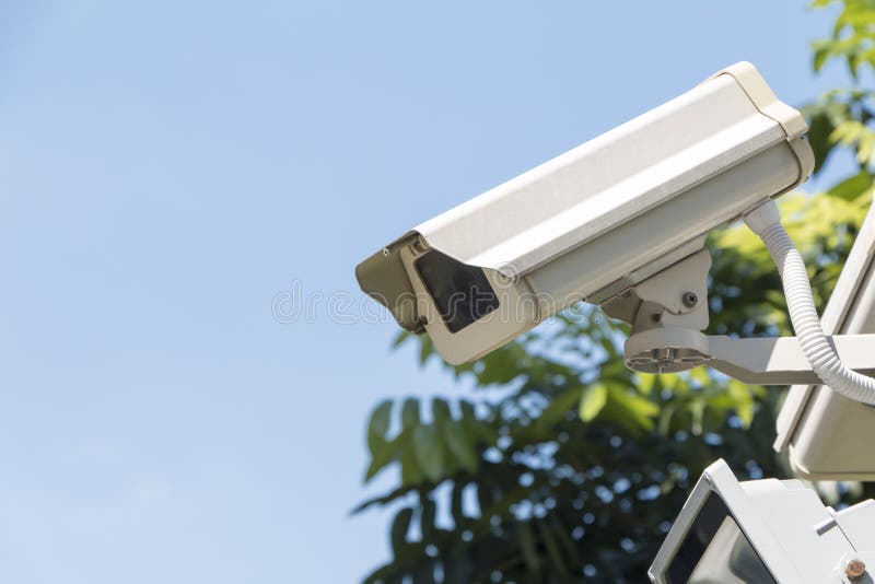 Security Camera Detects the Movement Stock Image - Image of electronic ...