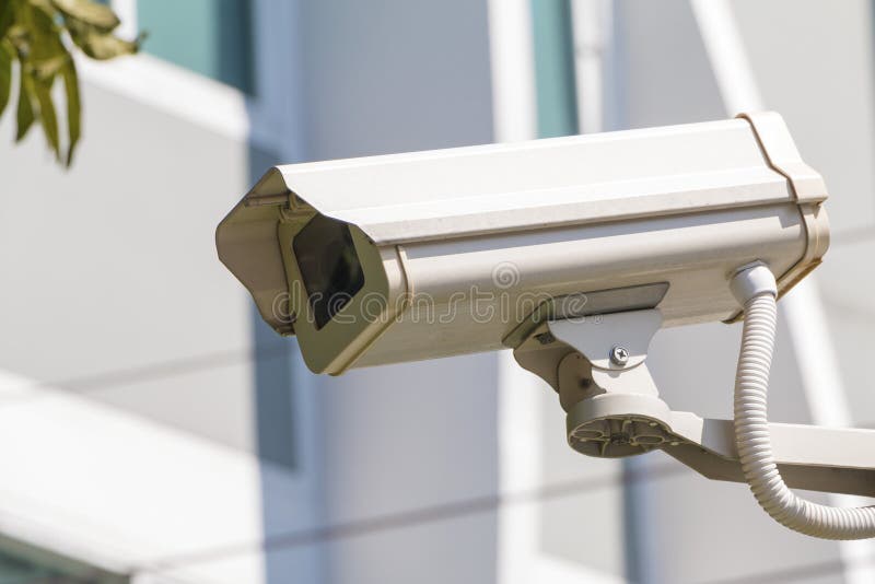Security Camera Detects the Movement Stock Image - Image of electronic ...