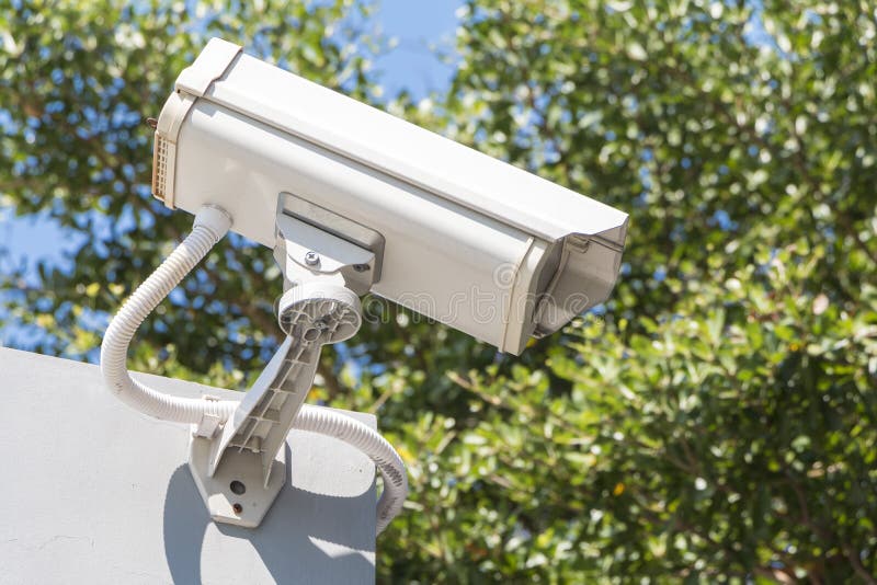 Security Camera Detects the Movement Stock Image - Image of outdoor ...