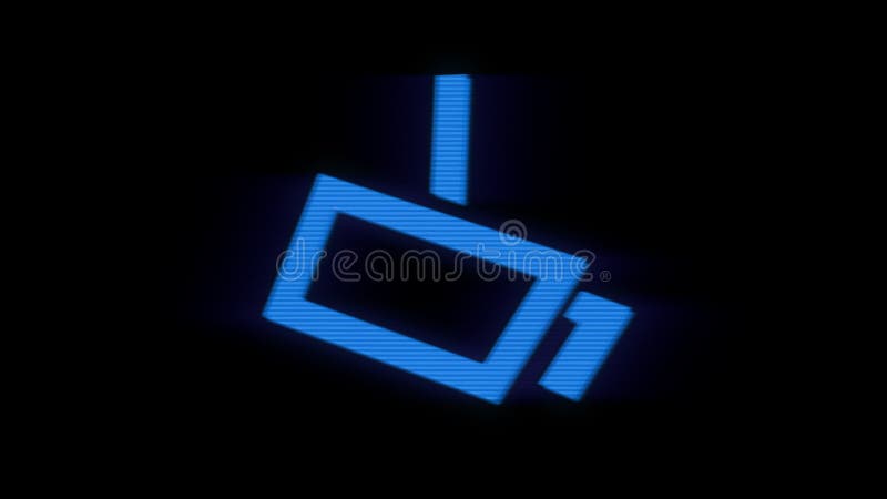 Security Camera with Digital Glitch Effect in Surveillance. Dynamic Old ...