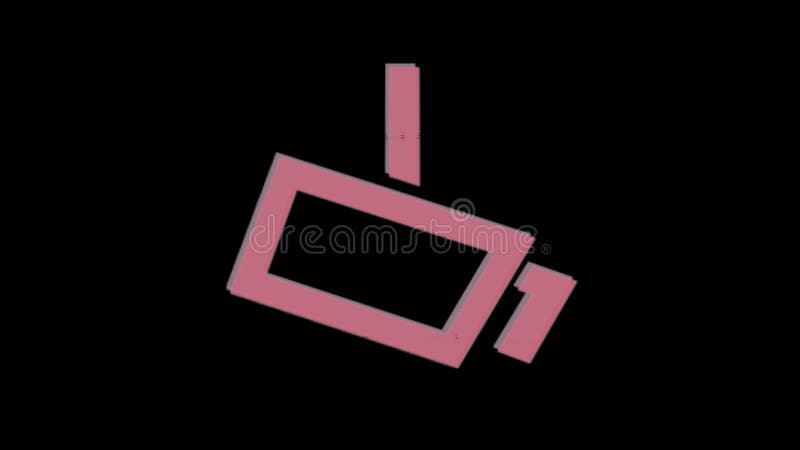 Security Camera with Digital Glitch Effect in Surveillance. Dynamic Old ...