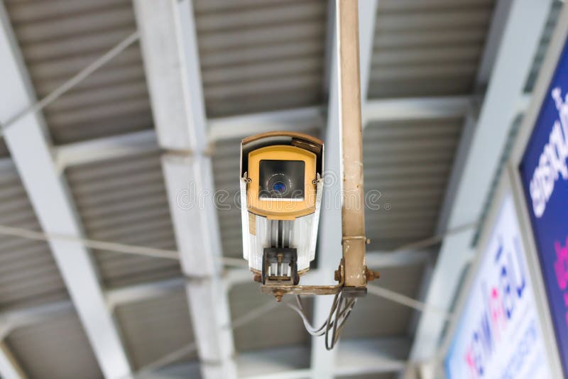 Security camera. Front stock photo. Image of guard, overhead - 210074938