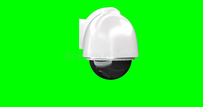Security Camera on Green Background. Isolated 3D Render Stock Footage ...