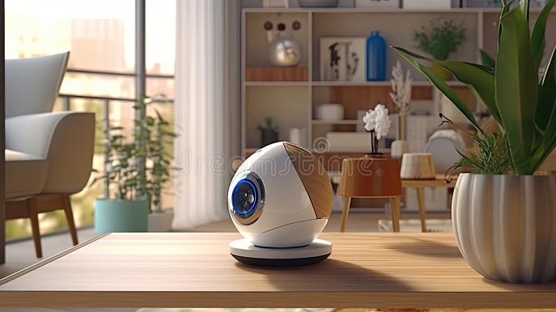 Security Camera for Home in Room, Ai Generated Stock Illustration ...