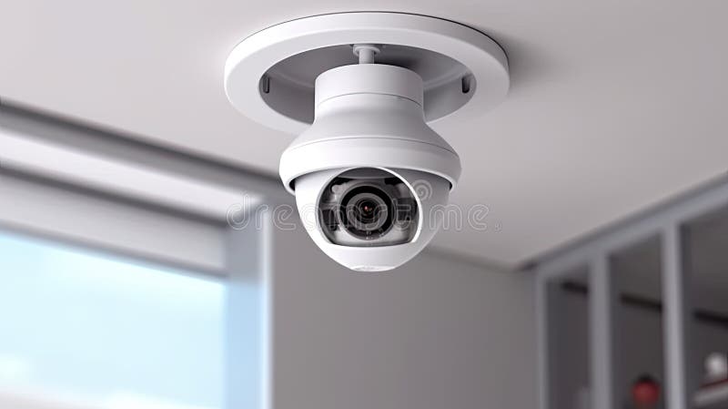 Security Camera for Home in Room, Ai Generated Stock Illustration ...