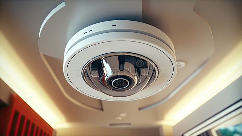 Security Camera for Home in Room, Ai Generated Stock Illustration ...
