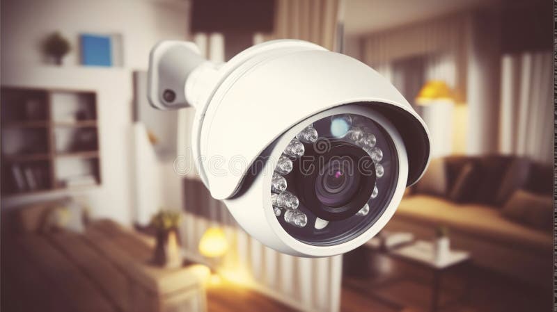 Security Camera in Home. Home Security System Concept Stock ...