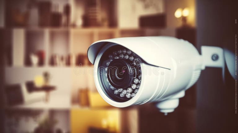 Security Camera in Home. Home Security System Concept Stock ...