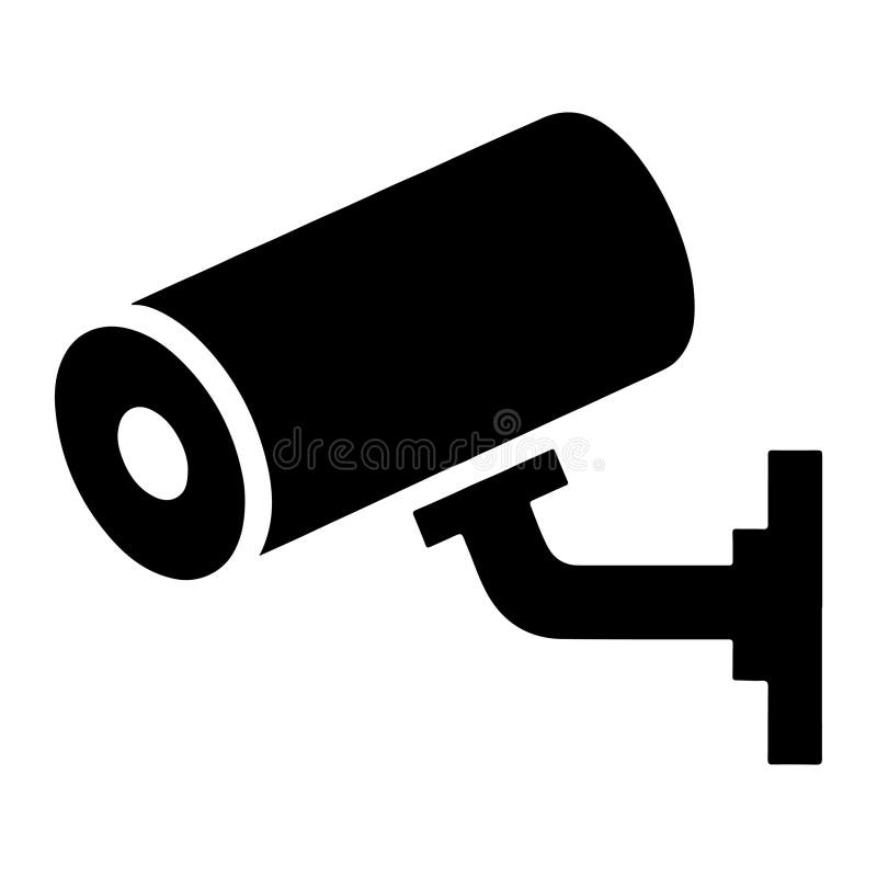 Security Camera Icon Black Vector Stock Illustration - Illustration of ...