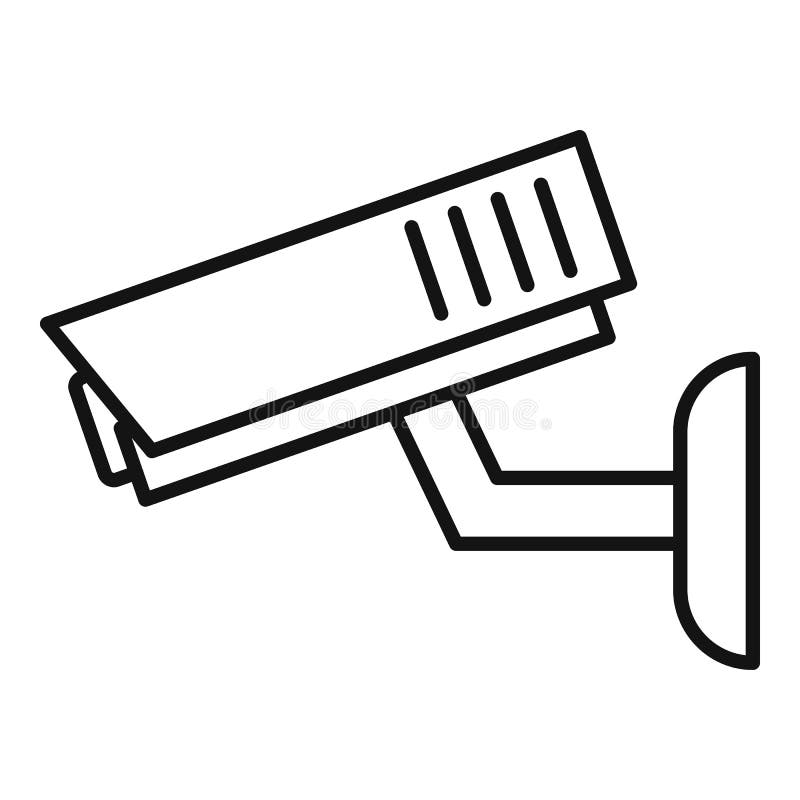 Security Camera Icon, Outline Style Stock Vector - Illustration of ...