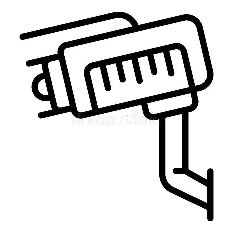 Security Camera Icon Outline Vector. Cctv Guard Stock Vector ...