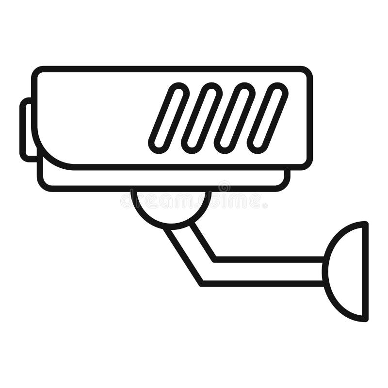 Security Camera Icon Outline Vector. Data Privacy Stock Illustration ...