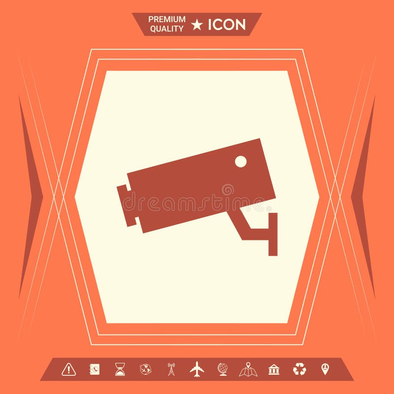 Security Camera icon stock vector. Illustration of risk - 124823235