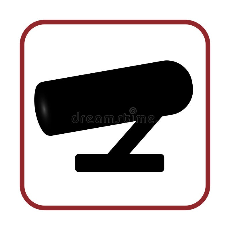 Security Camera Icon. Simple Illustration of the Item. Security Symbol ...