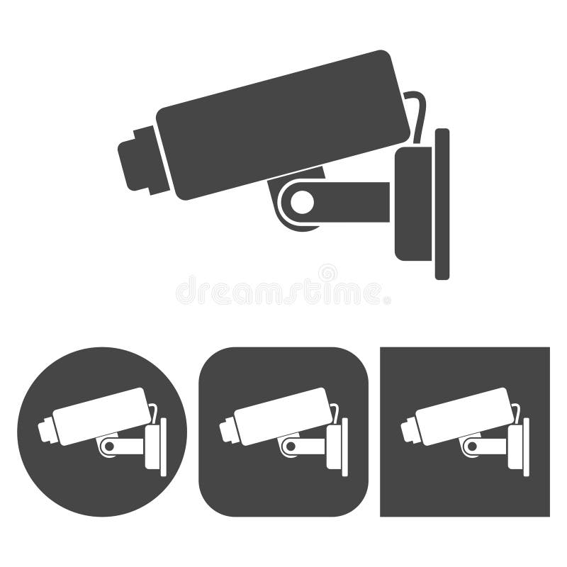 Security Camera Icon - Vector Icons Set Stock Vector - Illustration of ...