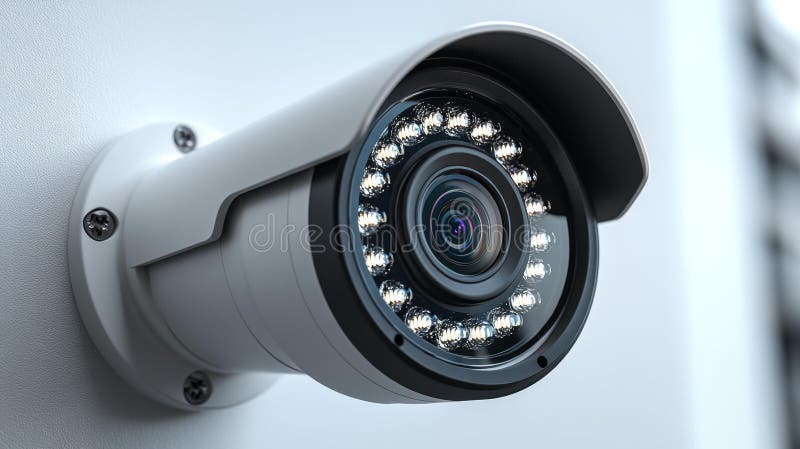 Security Camera with Infrared Lights Generative AI Stock Illustration ...