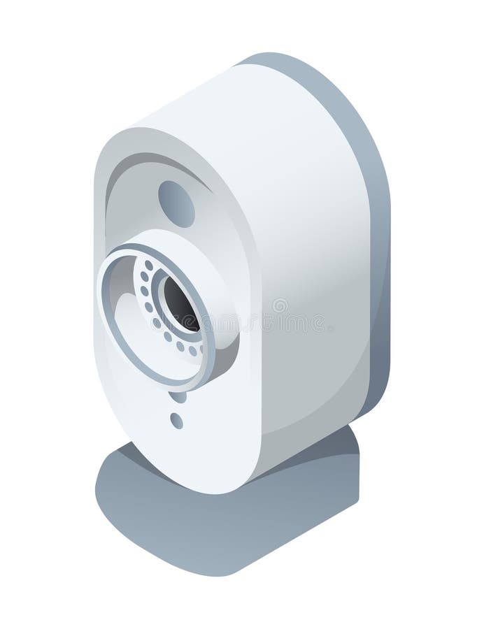 Security Camera Isolated Isometric Icon. Vector Illustration Cctv on ...