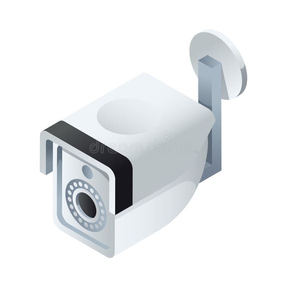 Security Camera Isolated Isometric Icon. Vector Illustration Cctv on ...
