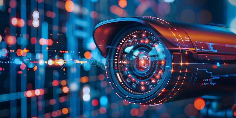 A Security Camera Lens Focusing on a Digital Interface with Facial ...