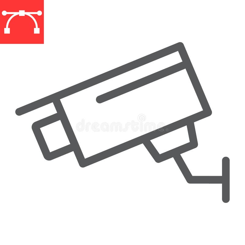 No Surveillance Line Icon, No Camera Prohibition Stock Vector ...