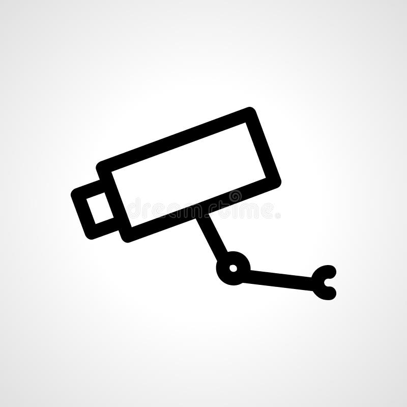 Security Camera Line Icon. Security Camera Isolated Simple Icon Stock ...