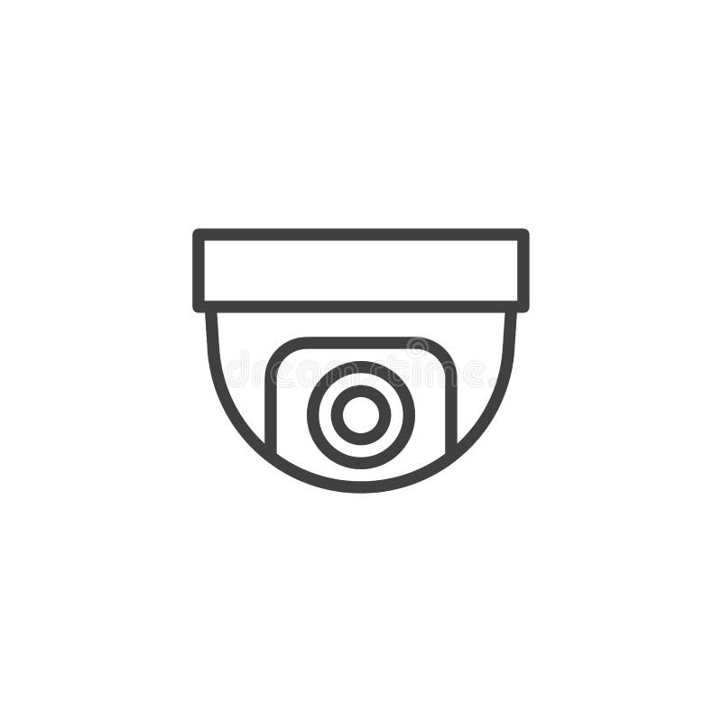 Security camera line icon stock vector. Illustration of graphics ...