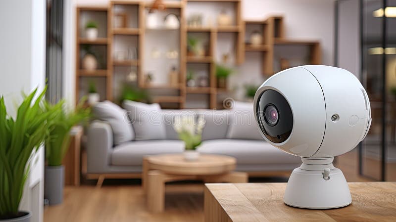 Security Camera in Living Room Stock Image - Image of indoors ...