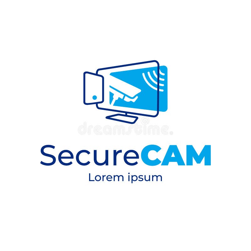 Security Camera Logo Design. Smartphone and Computer Screen Vector ...