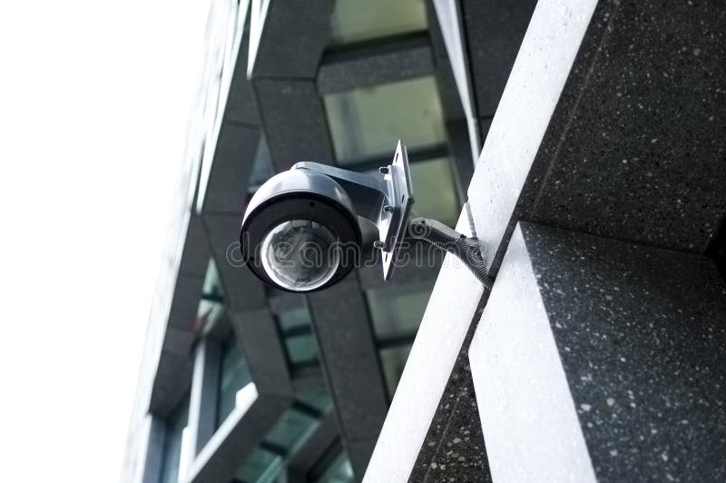 Security Camera on the Modern Building Stock Image - Image of privacy ...