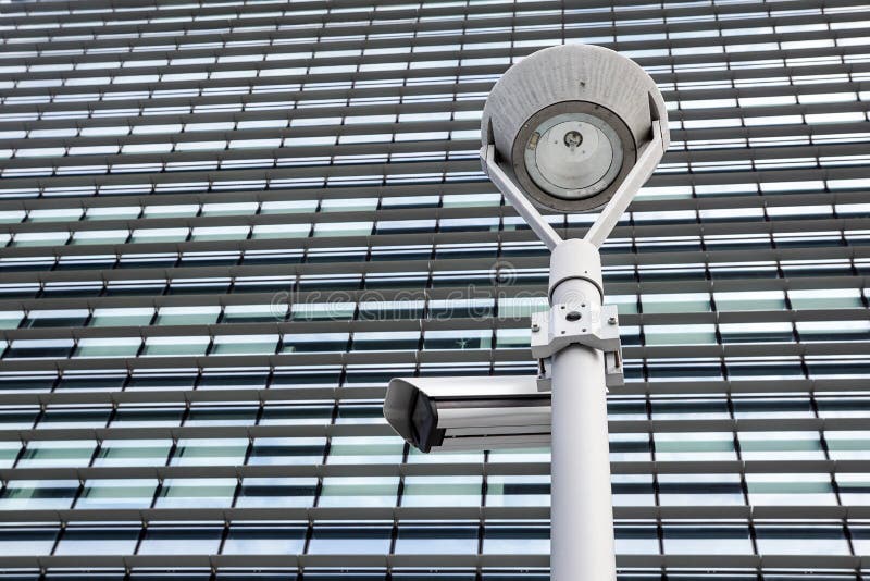 Security Camera in a Modern Building Stock Photo - Image of video ...