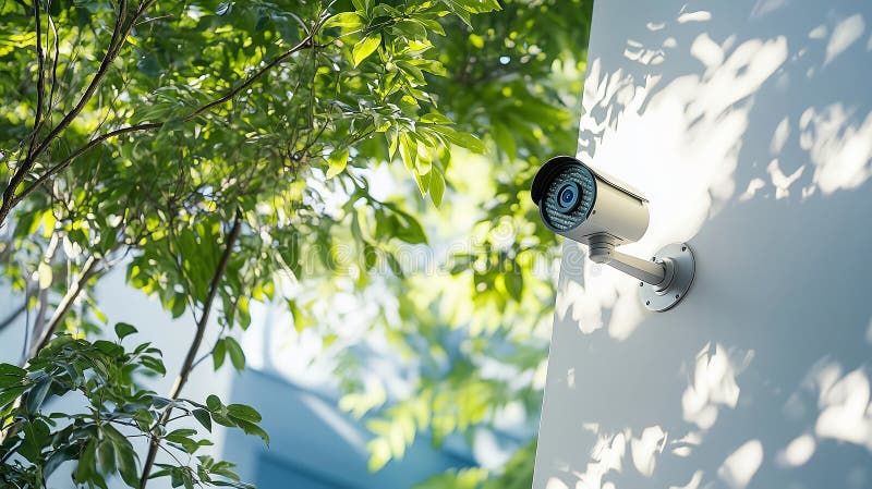Modern Security Camera Mounted Building Wall Urban Setting Stock Photos ...