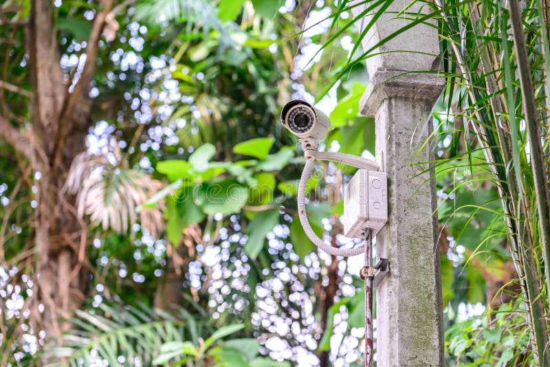 Security Camera for Monitoring Travel Place Stock Image - Image of ...